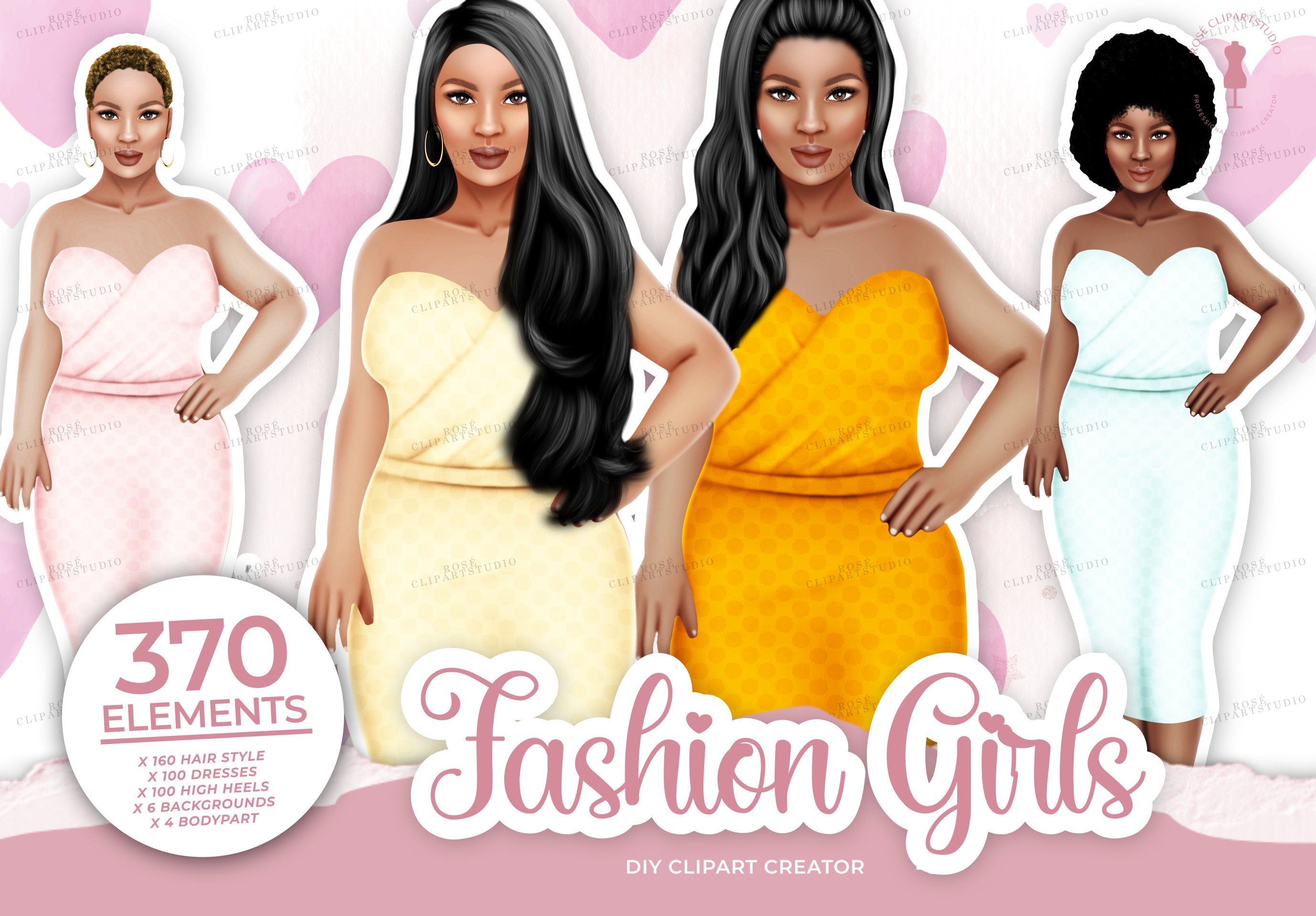 Summer Girl Clipart Fashion Girl Clipart Jeans Girl Clipart - Etsy