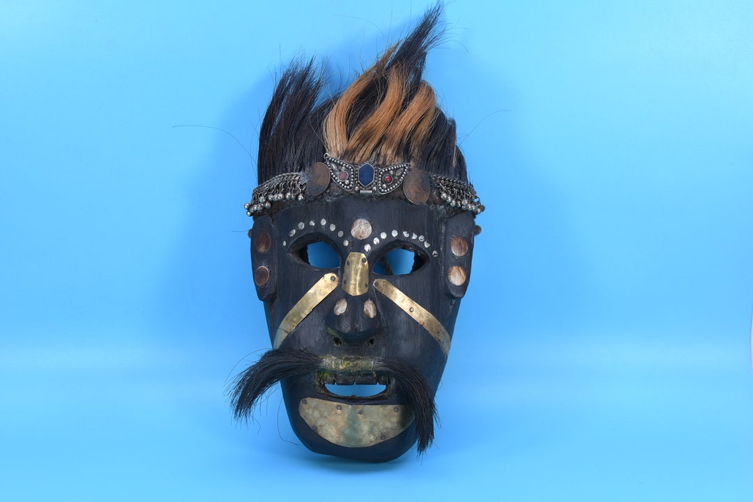25%OFF!! Handcrafted Antique Wooden Jhakri Tribal Mask: Unique ...
