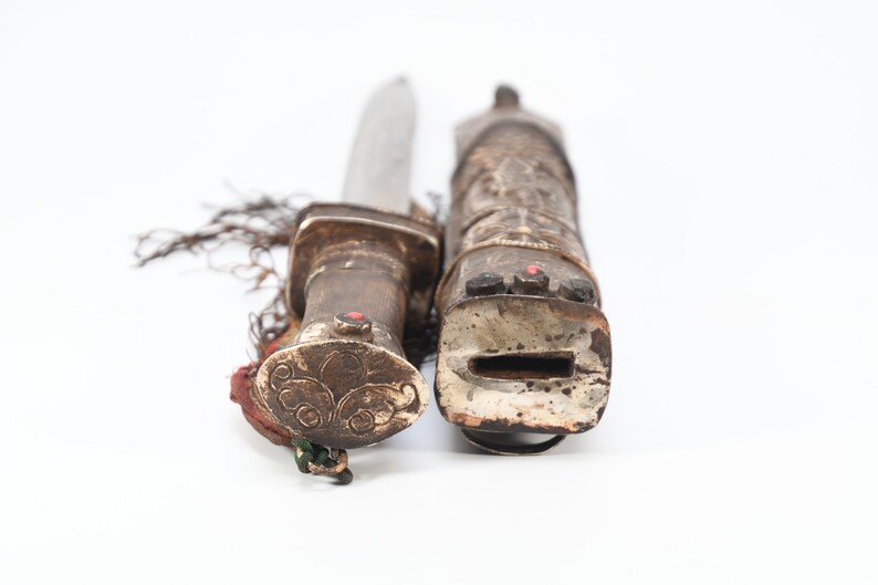 Exquisite Citipati Carved Antique Tibetan Ceremonial Blade: Traditional ...