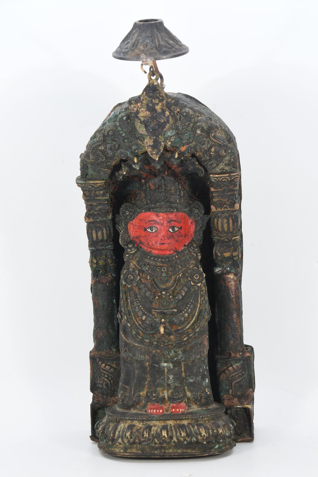 20% OFF Vintage Handcarved Tibetan Red Machhindranath Statue Antique ...