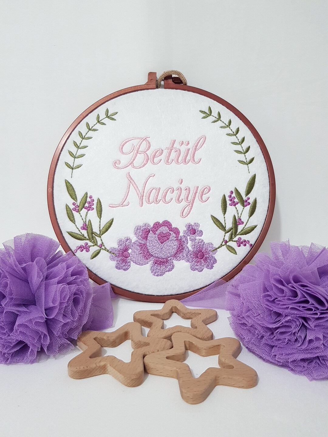 Custom Name Embroidery Hoop - Made to Order- Nursery Art, Baby Name ...