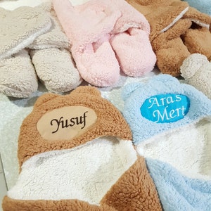 Personalized Embroidered Swaddle | Baby Bear Fleece Swaddle | Super ...