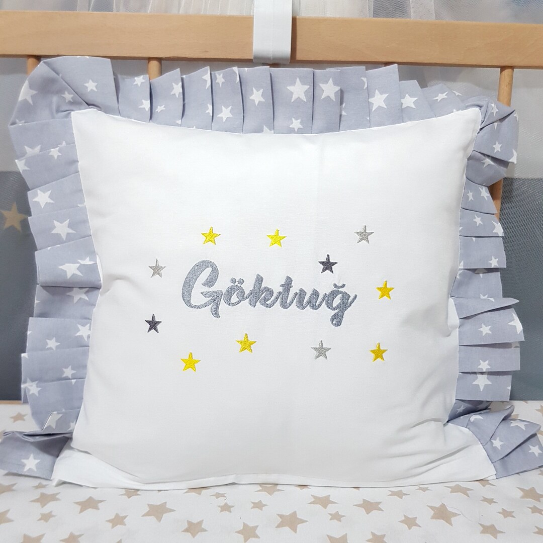 Personalized Embroidered Pillows for Baby's Nursery, Personalized Baby ...