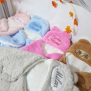 Personalized Embroidered Swaddle | Baby Bear Fleece Swaddle | Super ...