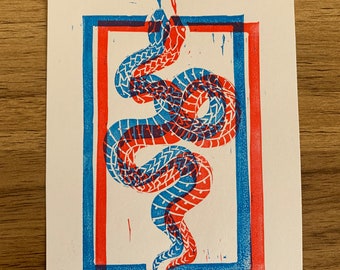 Red Snake Print - Etsy