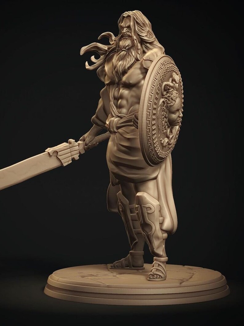 Escultura de Zeus imprimible en 3D - Dios griego del trueno y el ...