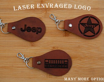 Leather Jeep Keychain | Etsy