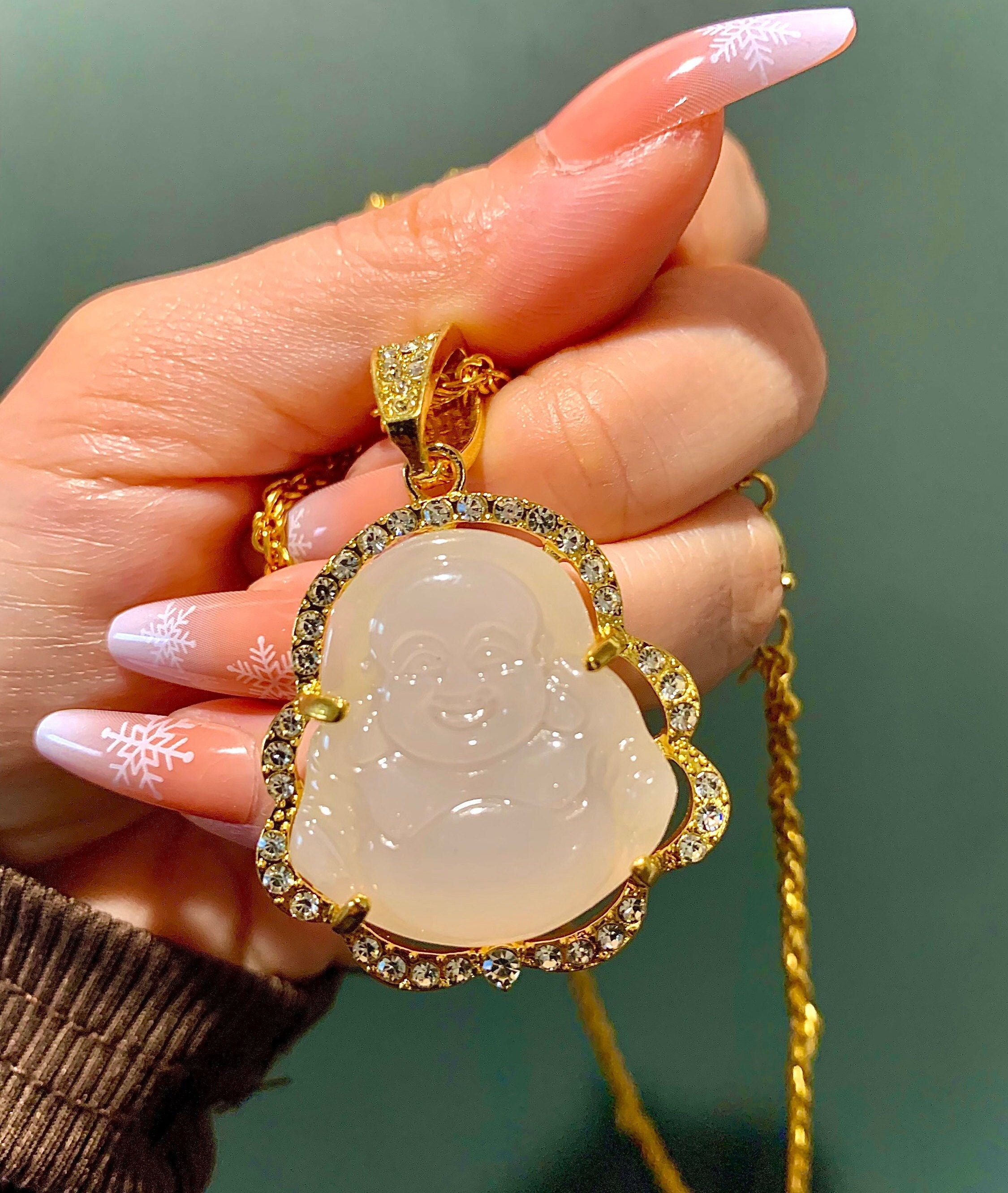 White Buddha Chain - Etsy