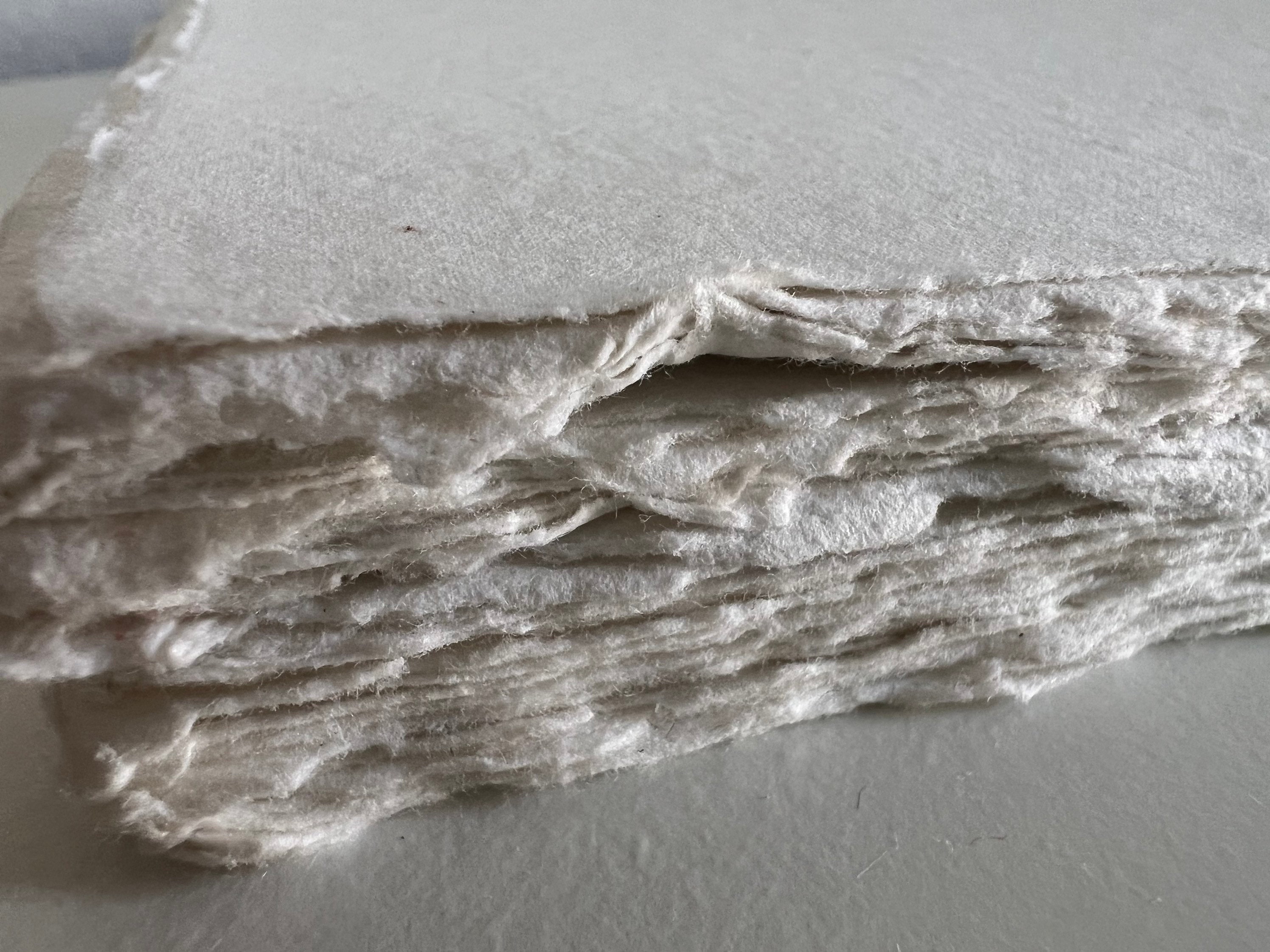 200 White Cotton Rag Paper Handmade Paper Deckled Edge - Etsy