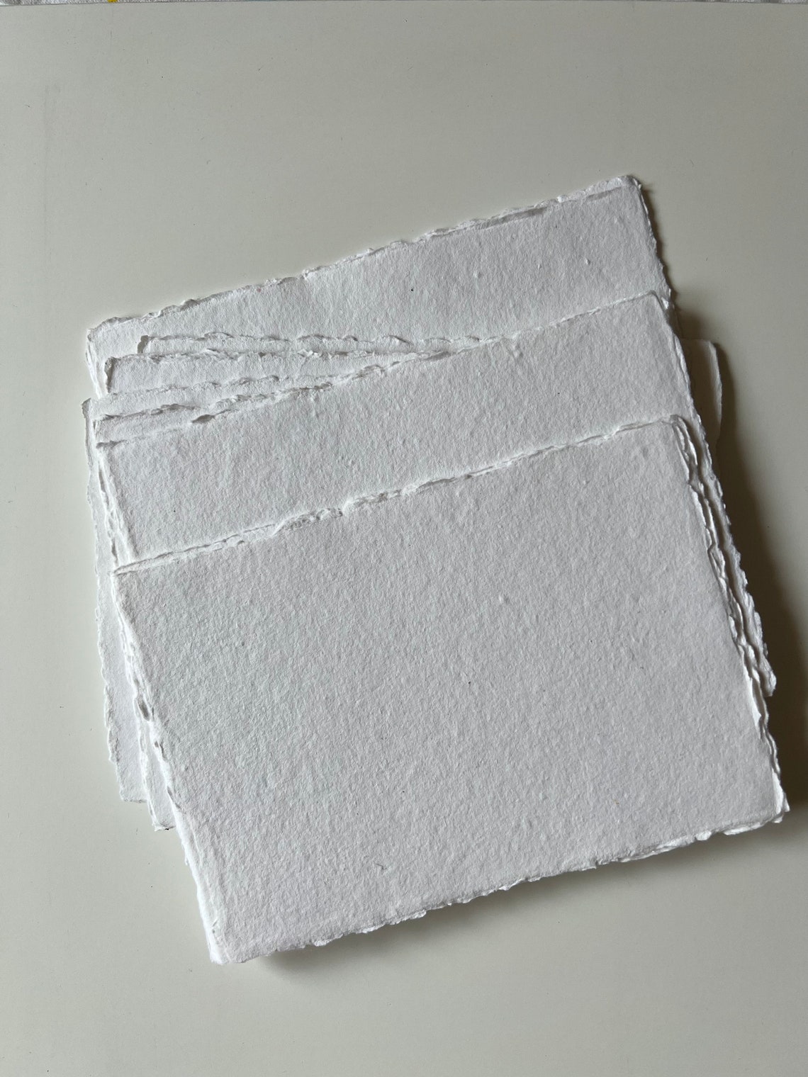 100 White Handmade Cotton Rag Paper Handmade Paper Deckled - Etsy
