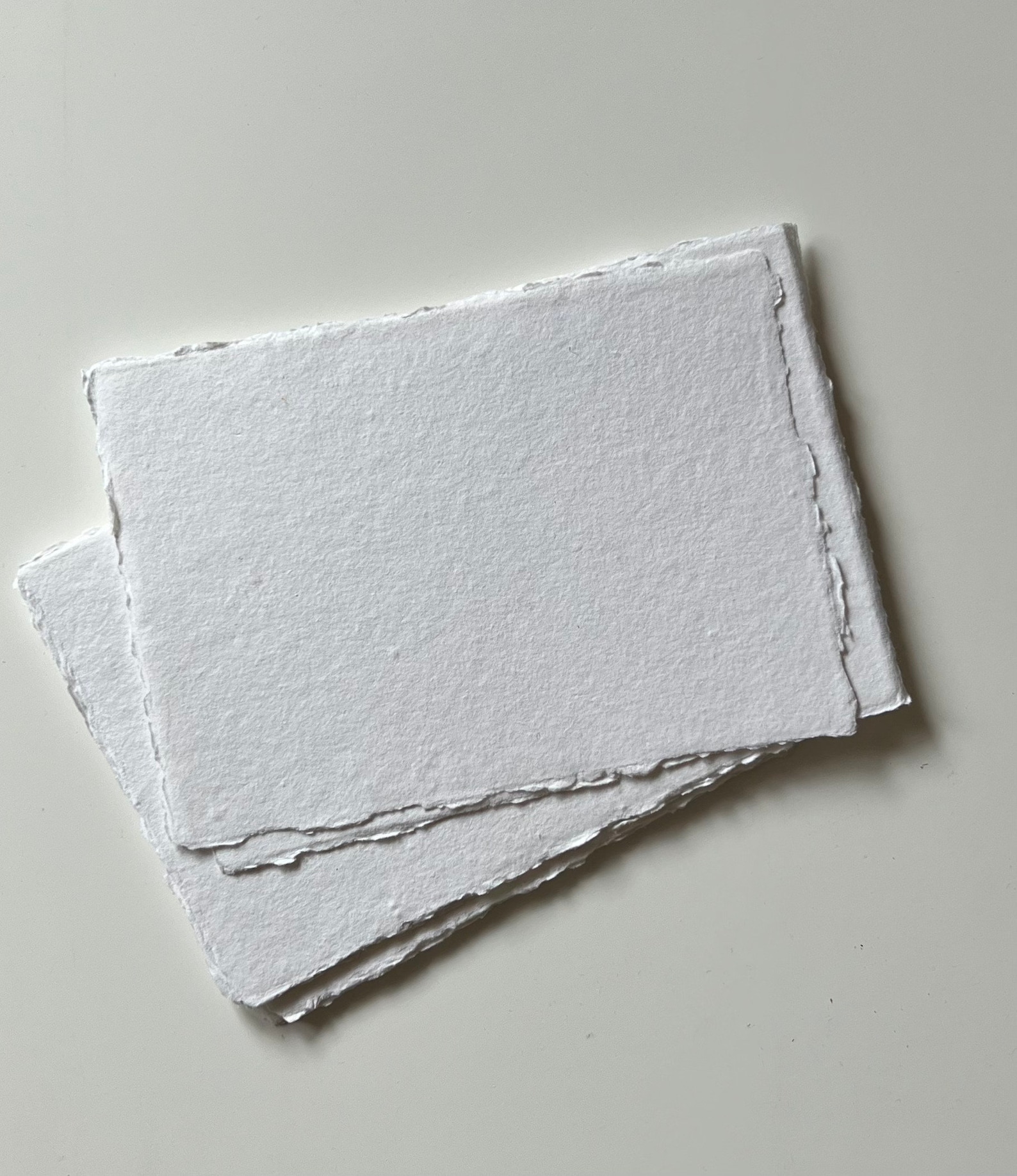 100 White Handmade Cotton Rag Paper Handmade Paper Deckled Edge Paper ...