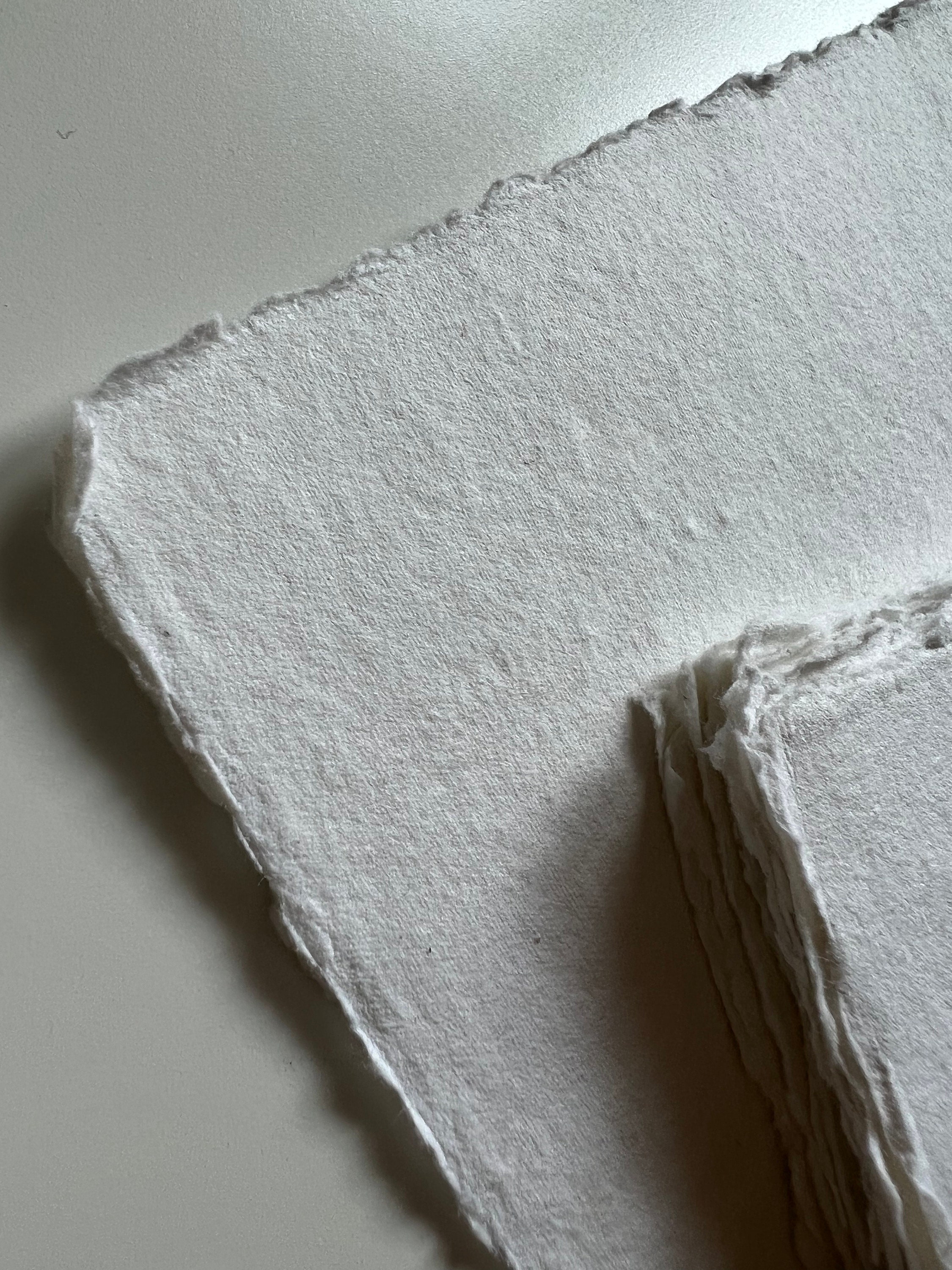 200 White Cotton Rag Paper Handmade Paper Deckled Edge - Etsy