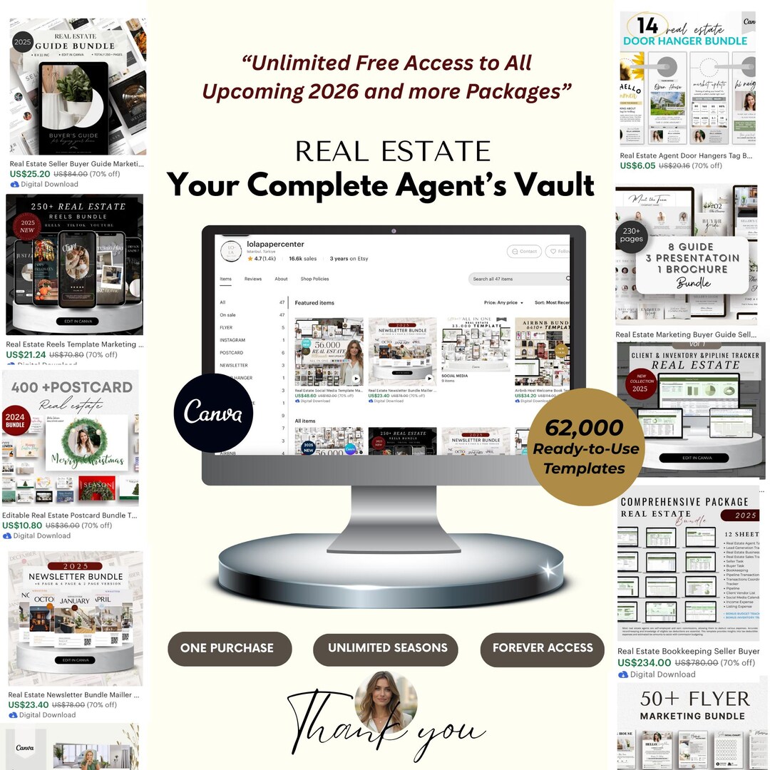 Real Estate Complete Agent Vault Bundle | Real Estate Marketing ...