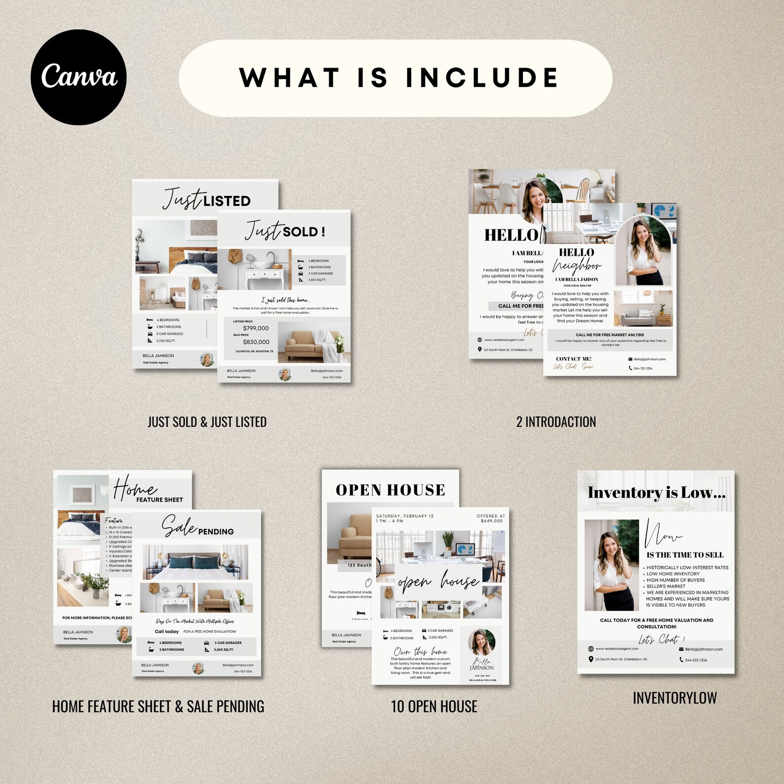 Real Estate Open House Neighbor Flyers Template Introduction - Etsy