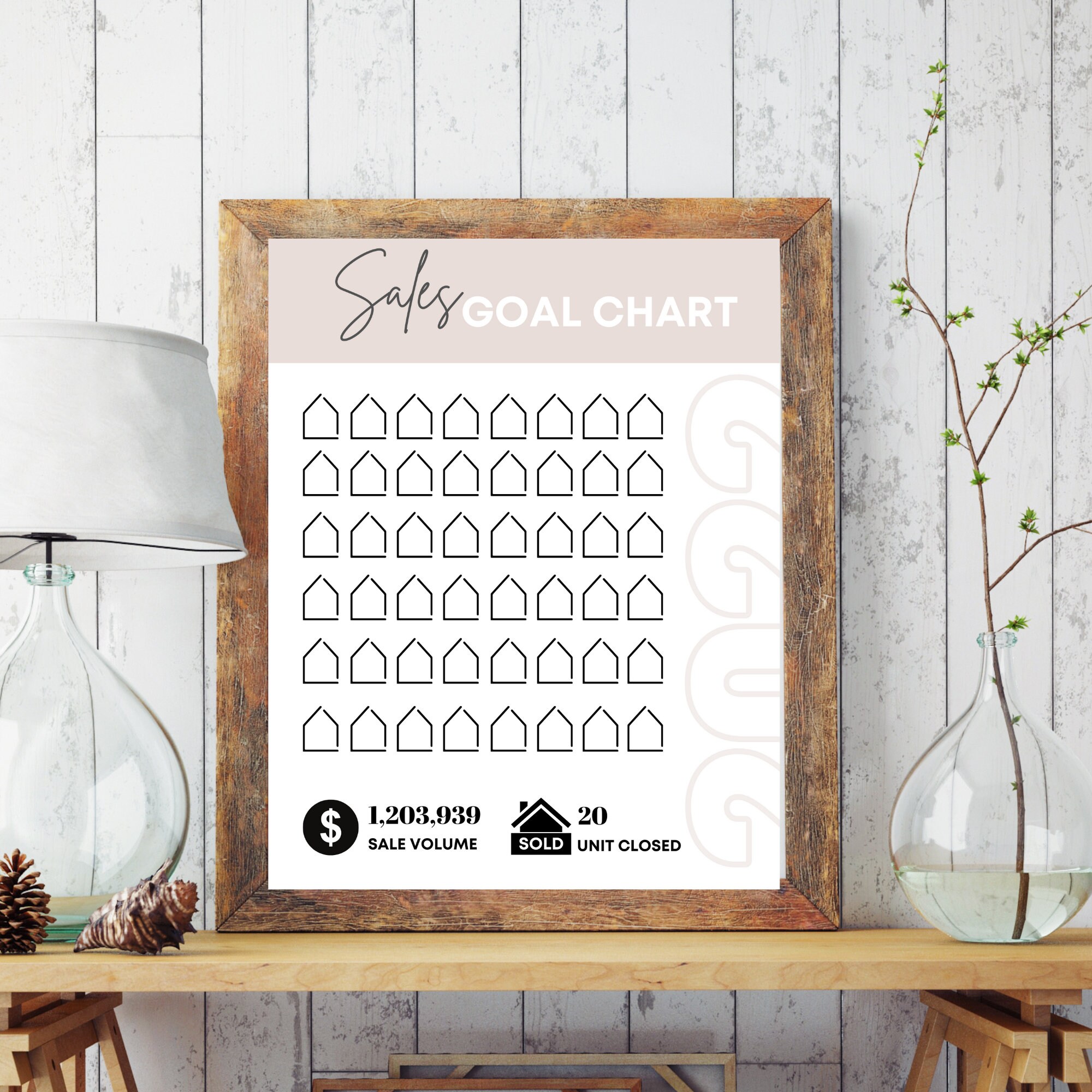 Real Estate Goal Tracker Template,printable New Year Real Estate Goal ...