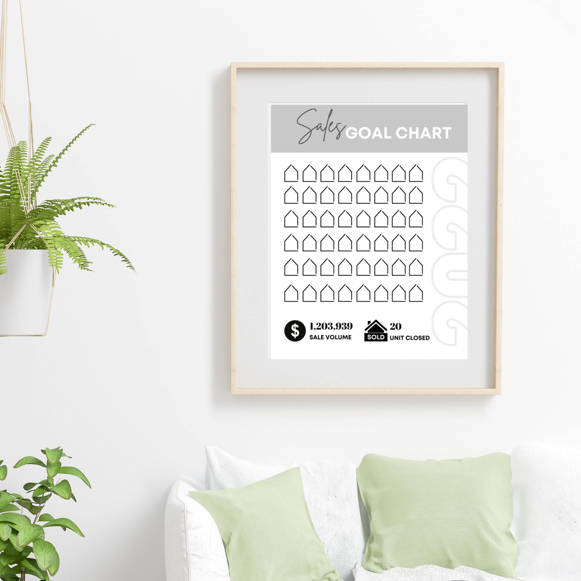 Real Estate New Year Goal Chart Templatereal Estate - Etsy