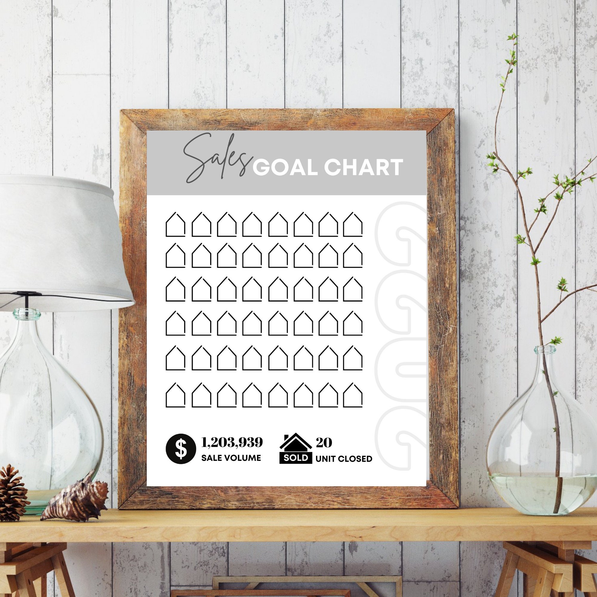 Real Estate New Year Goal Chart Templatereal Estate - Etsy