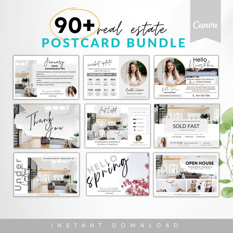 Editable Real Estate Postcard Bundle Template Introduction - Etsy