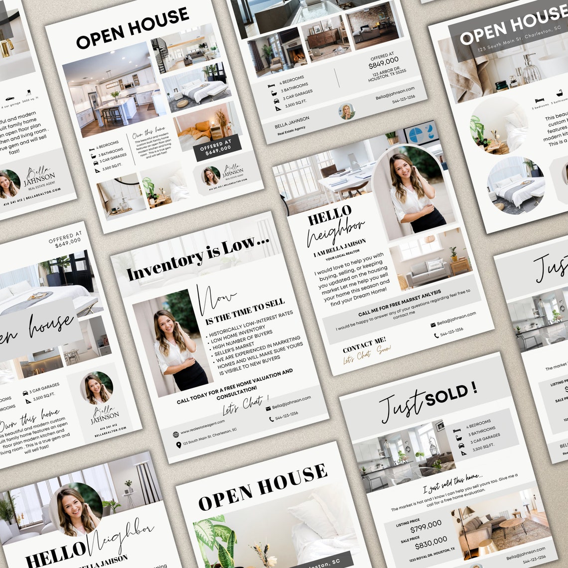 Real Estate Open House Neighbor Flyers Template Introduction - Etsy
