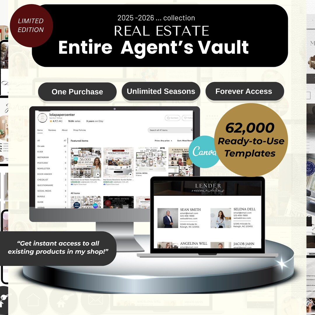 Real Estate the Entire Shop Bundle | Real Estate Marketing Template ...