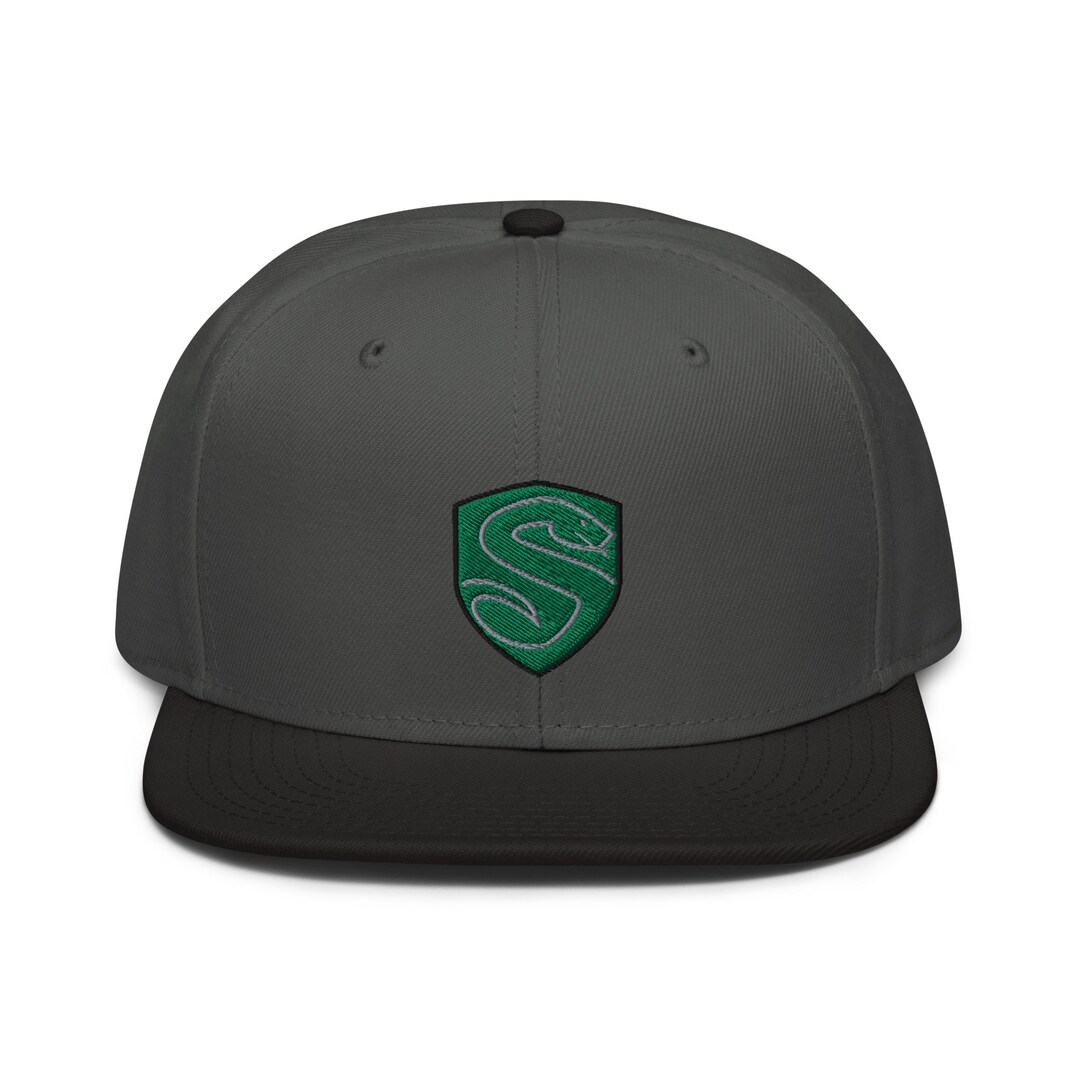 H Wizard House Slyther Embroidered Snapback Hat - Etsy
