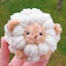 Little Sheep Puff Crochet, Sheep Plushie, Sheep Desk Buddy, Little ...