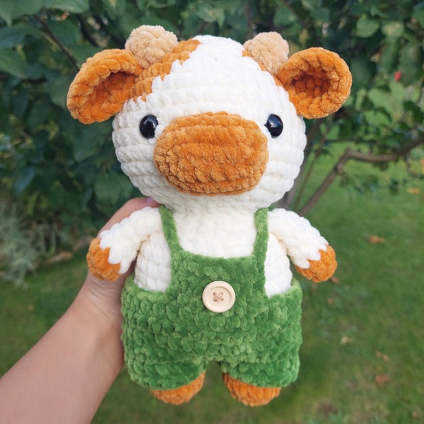 Crochet Cow With Overalls - Etsy