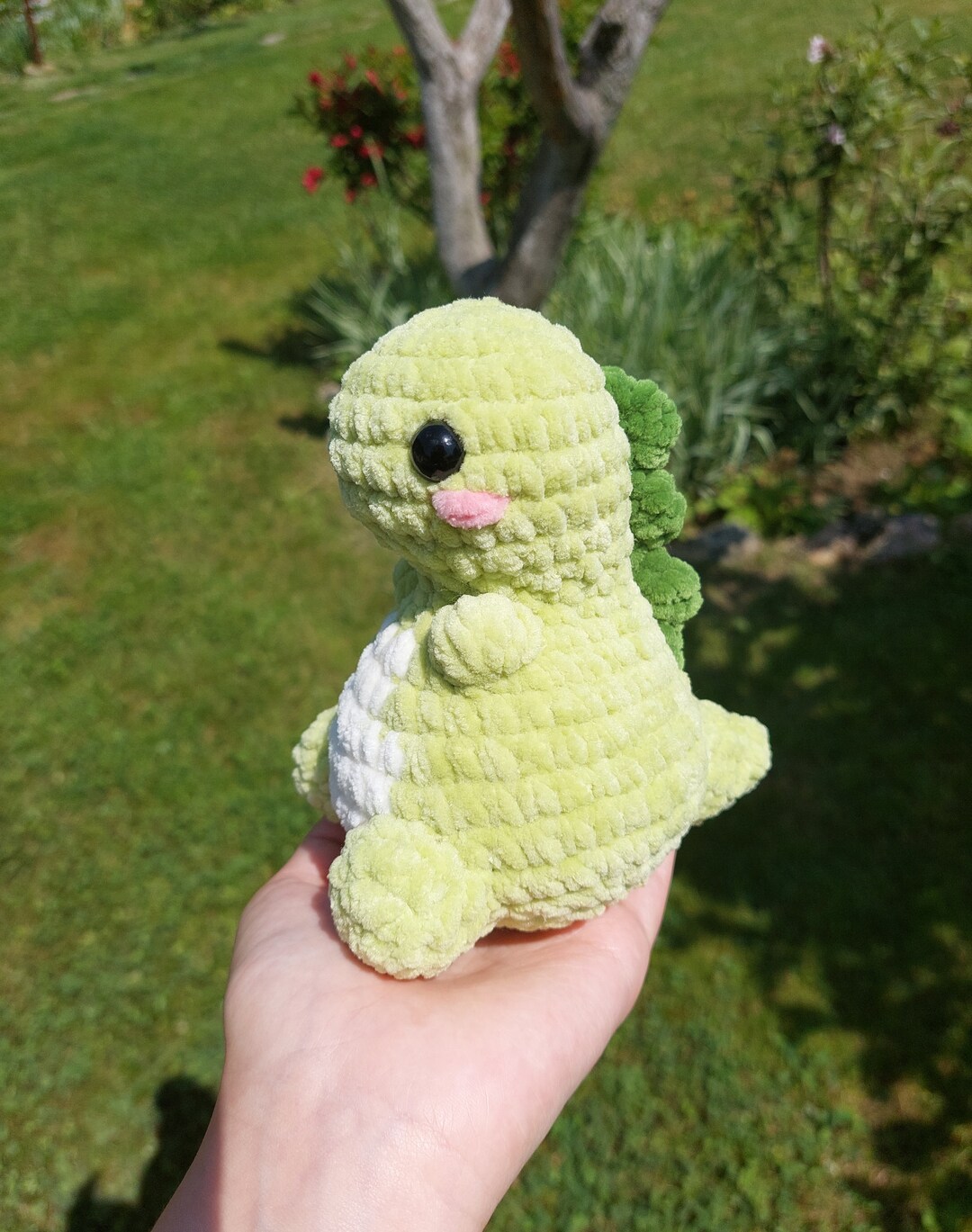 Mini Crochet Dinosaur, Little Green Dino Plushie, Dinosaur Plush Toy ...