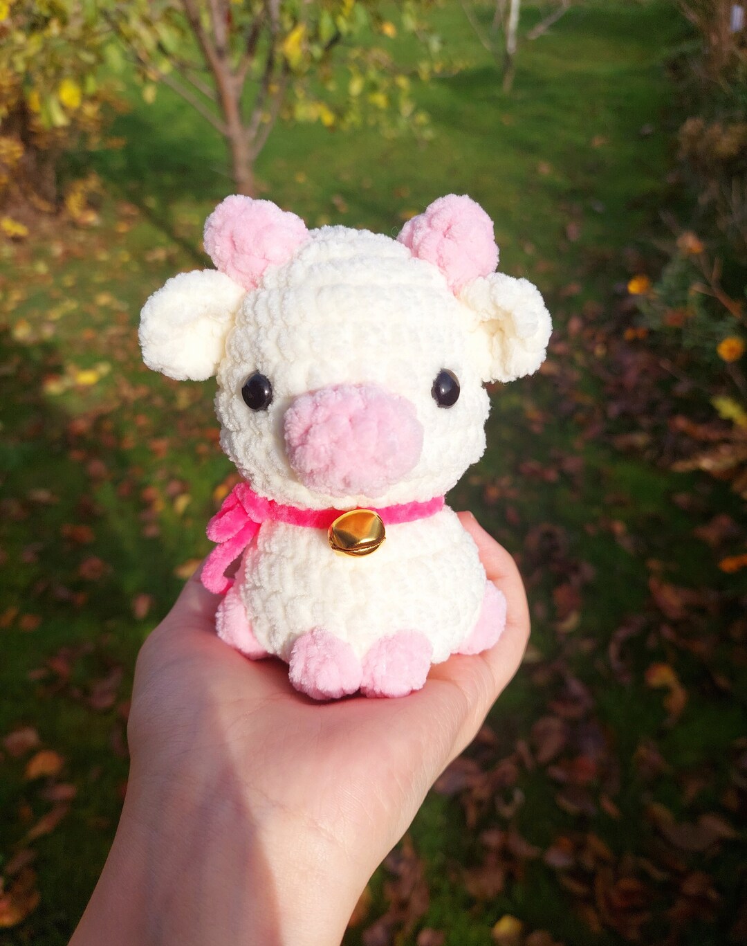Little Cow Plushie, Cute Mini Cow Plush, Tiny Baby Cow, Amigurumi Toy ...