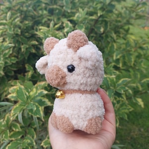Little Fluffy Cow Plushie, Cute Mini Cow Crochet Plush, Moochi Tiny Cow ...