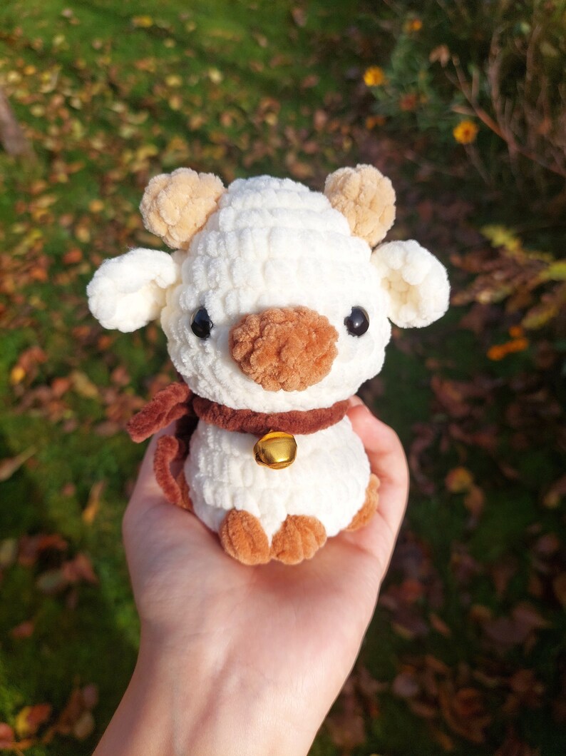 Little Cow Plushie Cute Mini Cow Crochet Plush Moochi Tiny - Etsy