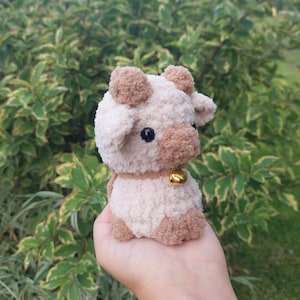 Little Fluffy Cow Plushie, Cute Mini Cow Crochet Plush, Moochi Tiny Cow ...