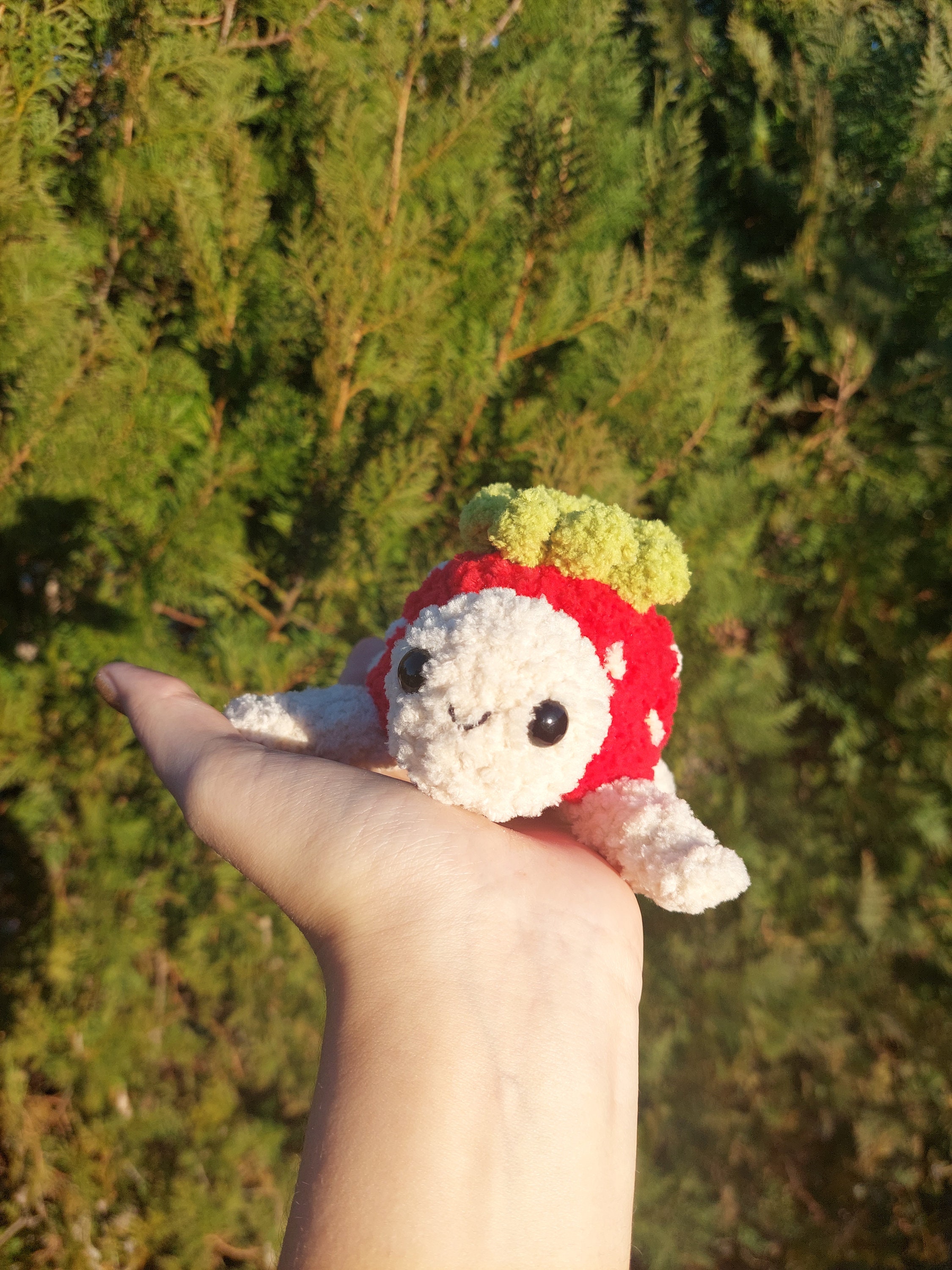 Little Fluffy Strawberry Turtle Plush, Cute Mini Sea Turtle With ...
