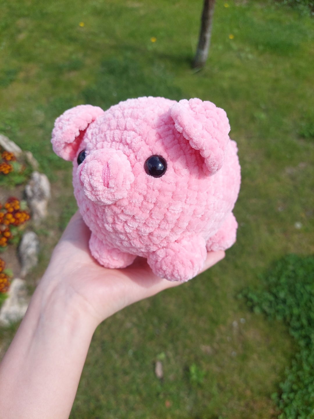 Soft Crochet Pig Plushie, Chubby Pig Plushy, Plush Amigurumi Toy ...