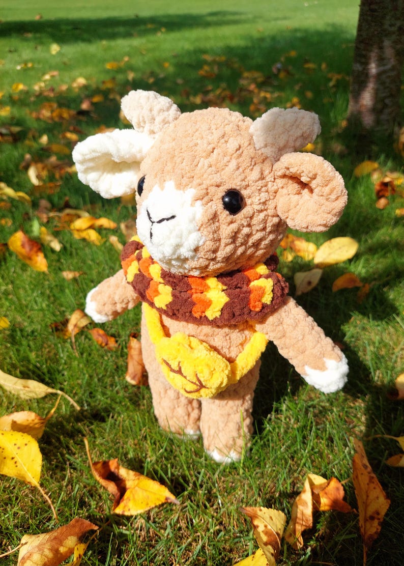 Crochet Goat Pattern, 2-in-1 Autumn Goat, Fall Crochet Pattern ...