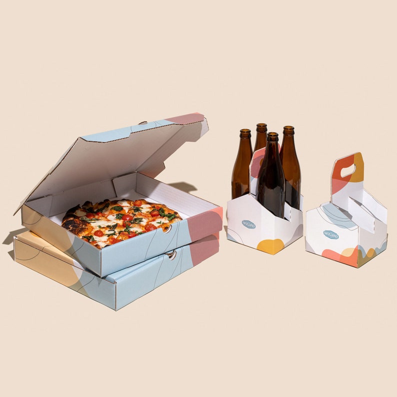 Pizza Custom Boxes 14x14x2, Full-color on Premium White Box, Use Your ...