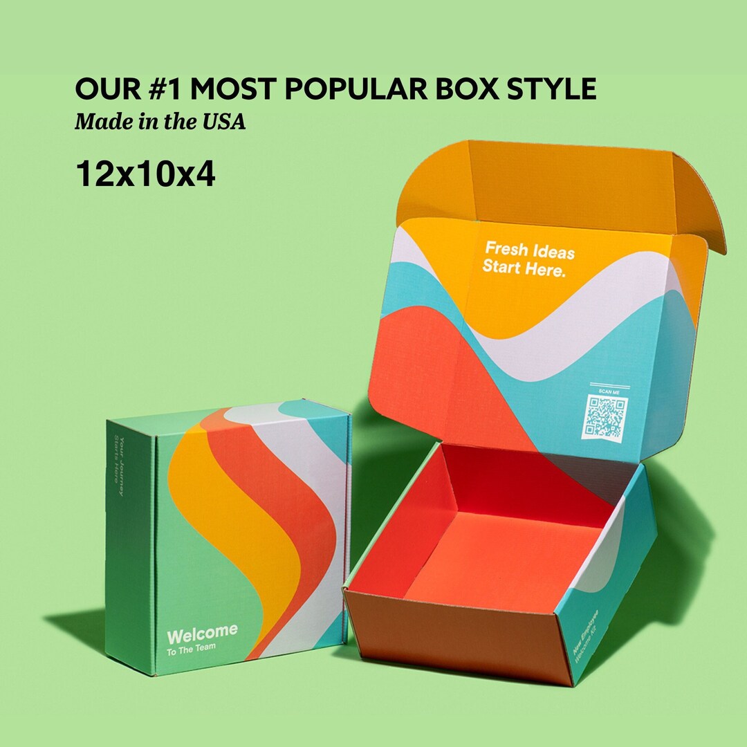 Custom Printed Boxes 12x10x4 Full-color - Etsy