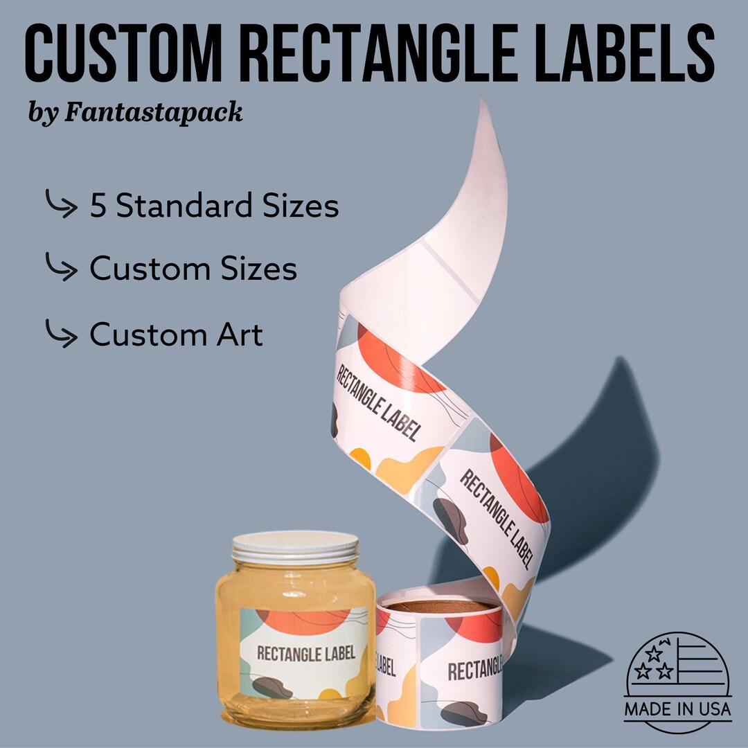 Custom Rectangular Labels, Use Your Own Logo and Design, Great for ...