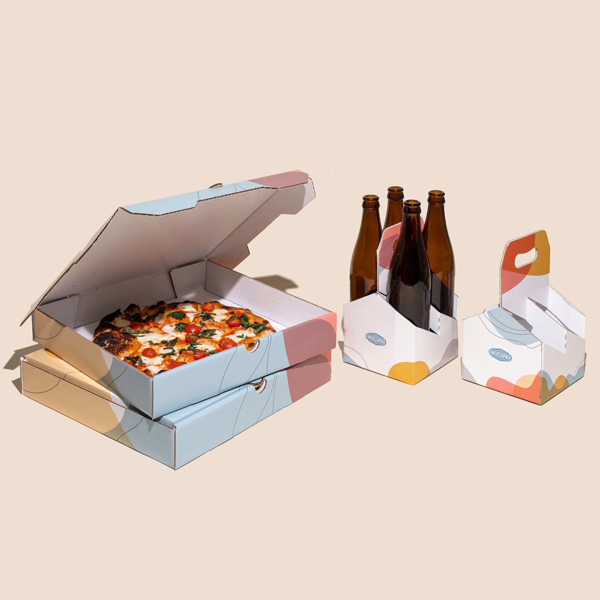 Pizza Custom Boxes 9x9x2, Full-color on Premium White Box, Use Your Own ...