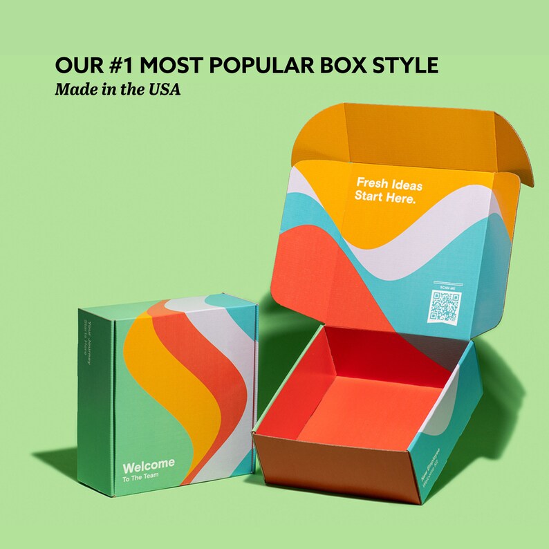 Custom Printed Boxes 9"x6"x4", Full-color, Use Your Own Design, Sturdy ...