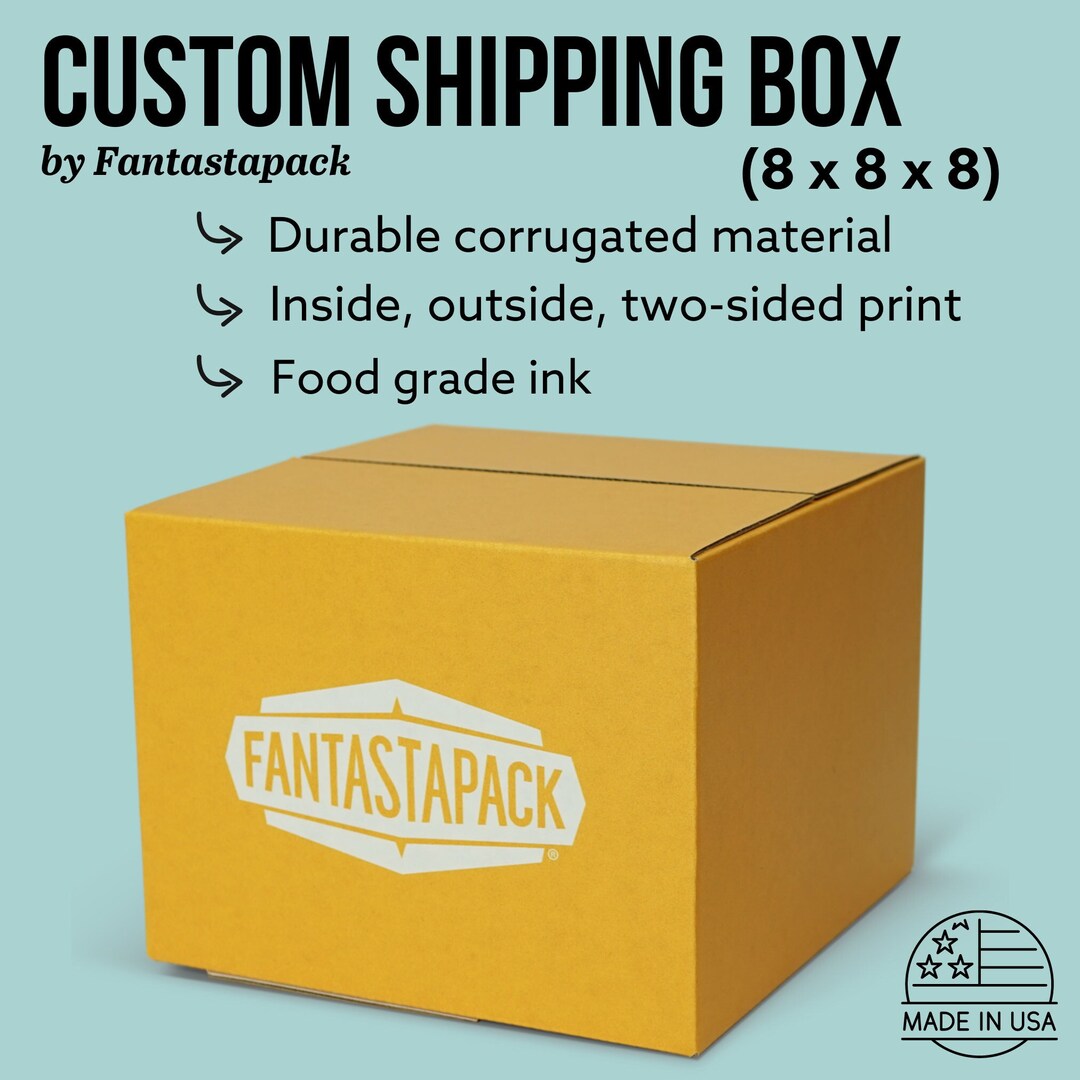 Custom Shipping Boxes 8x8x8, Full-color, Use Your Own Design, Sturdy ...