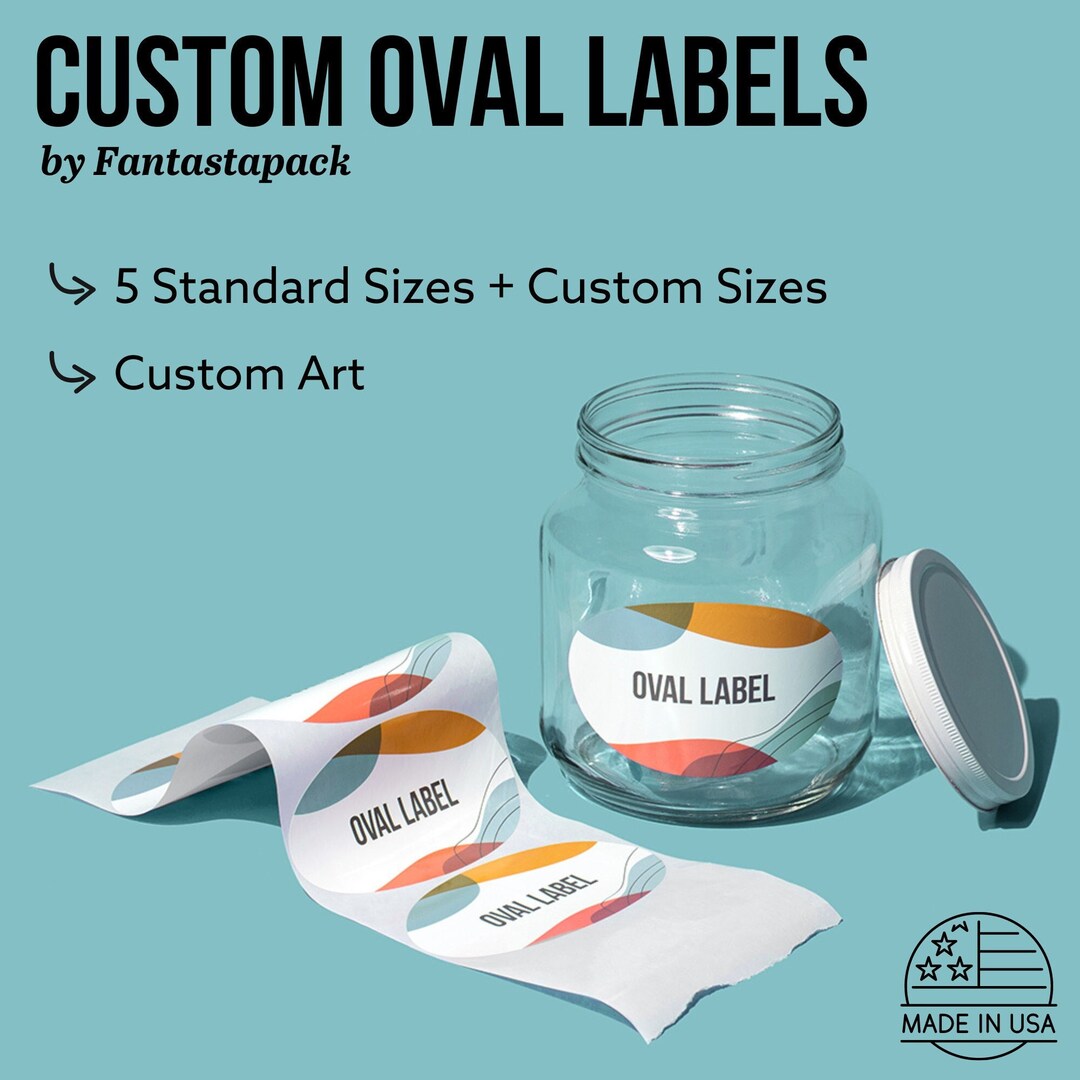 Custom Oval Labels, Use Your Own Logo and Design, Great for Mailers ...