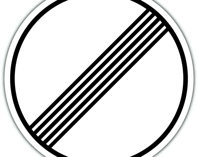 No Speed Limit Sign Autobahn German Vinyl Sticker Decal Car Window ...