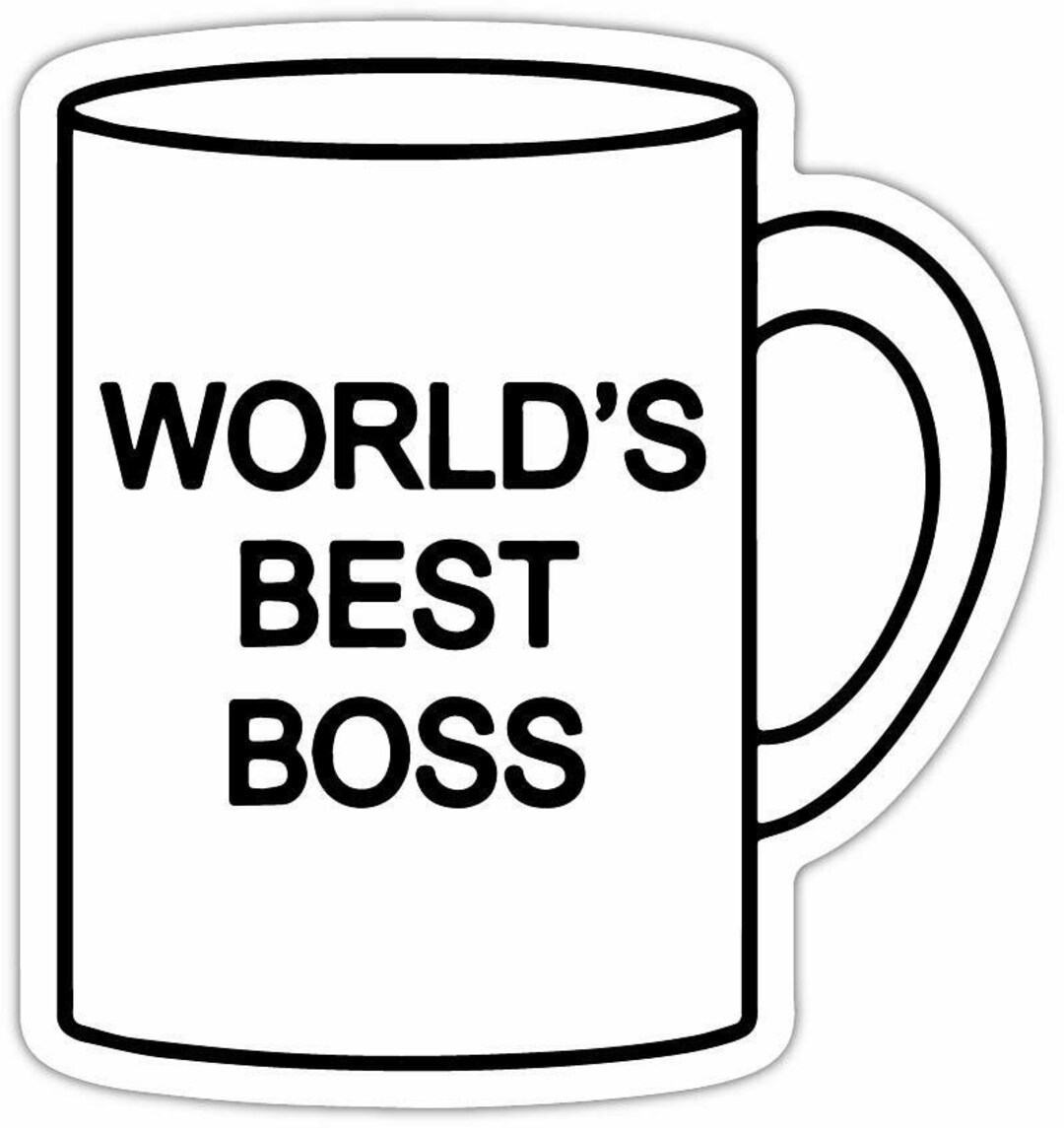 World's Best Boss the Office TV Vinyl Sticker Decal - Etsy