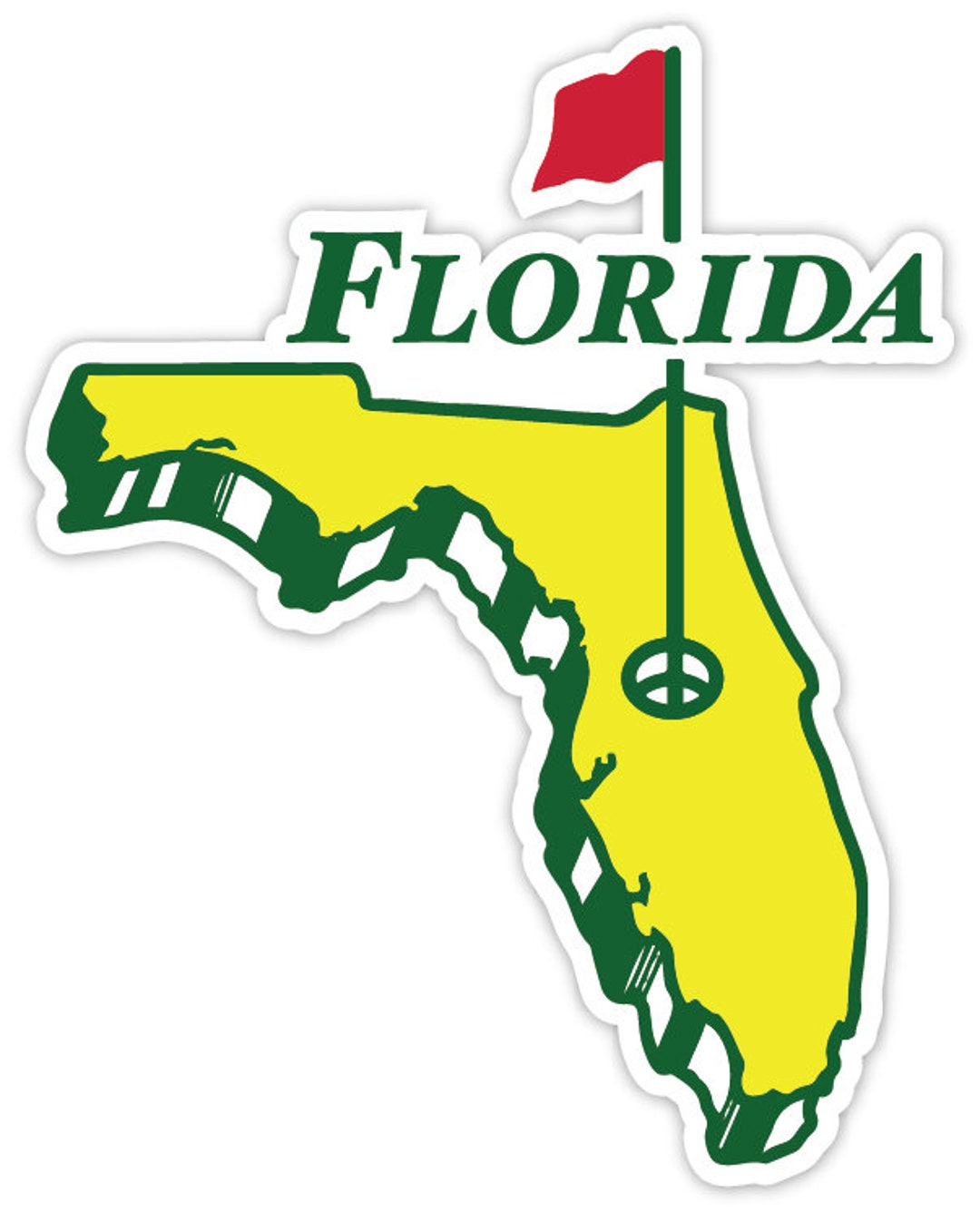Masters Golf Florida Map Logo Vinyl Sticker Decal Car Laptop Window ...