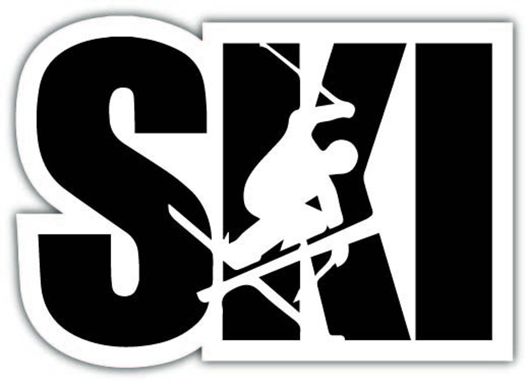 Ski Skier Vinyl Sticker Decal Sign Laptop Car Window SIZES Gift - Etsy