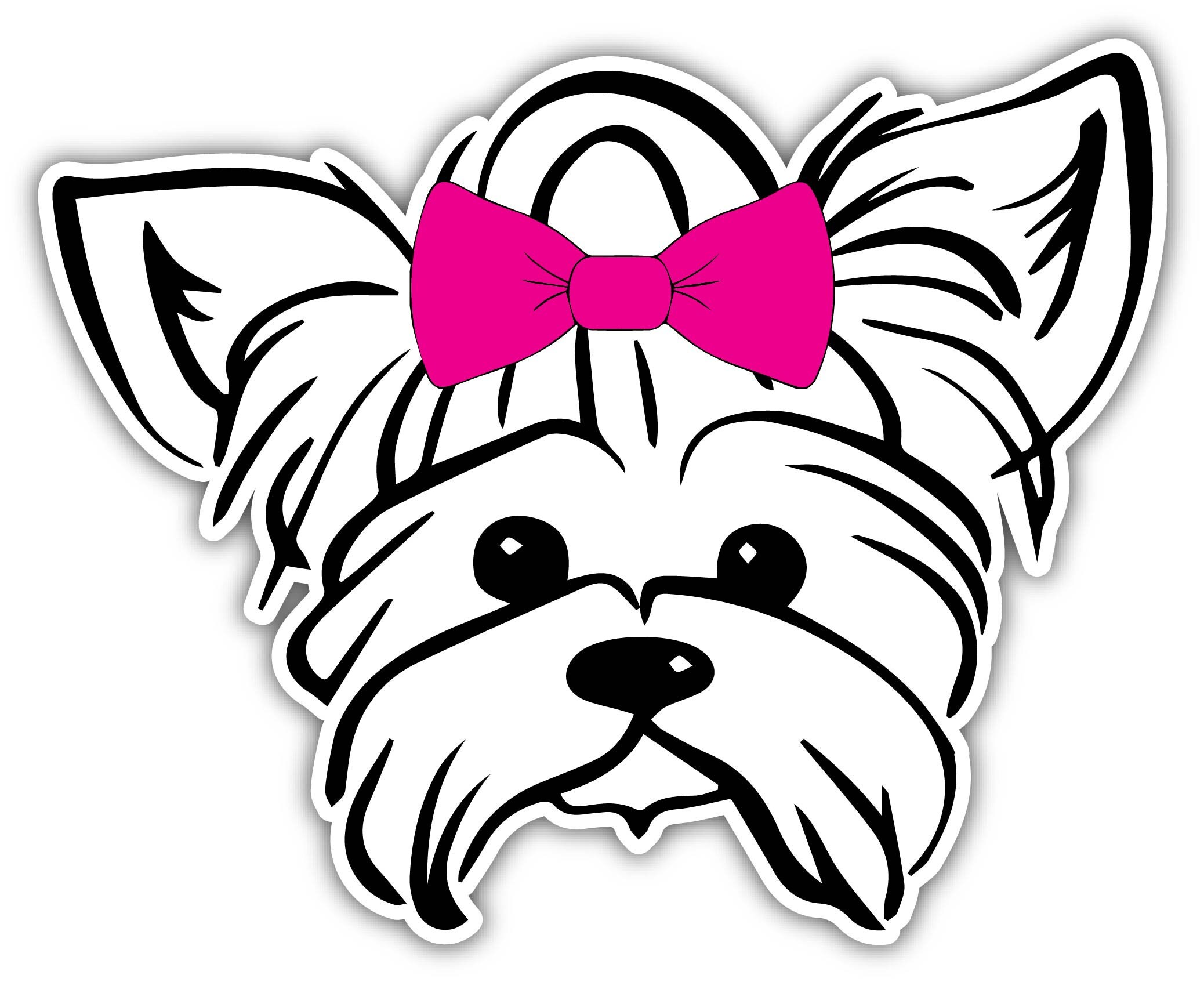 Yorkie Puppy Dog Yorkshire Terrier Vinyl Sticker Decal Car | Etsy