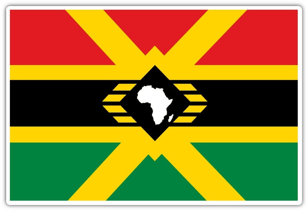 Pan Africa New African Flag Map Vinyl Sticker Decal Car Window Wall ...