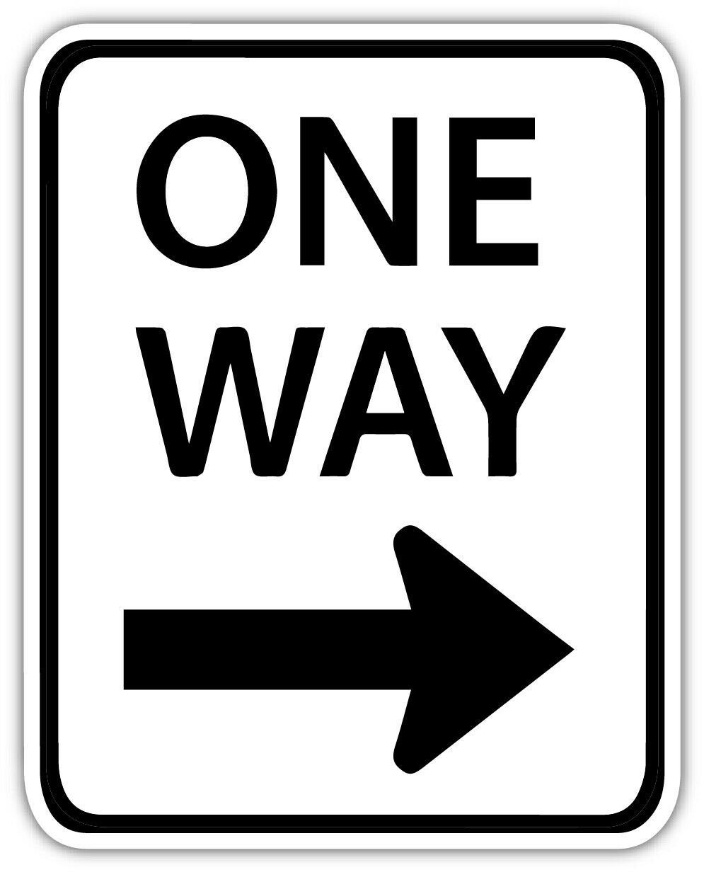 One Way Road Sign Vinyl Sticker Decal Car Window Wall Door SIZES - Etsy