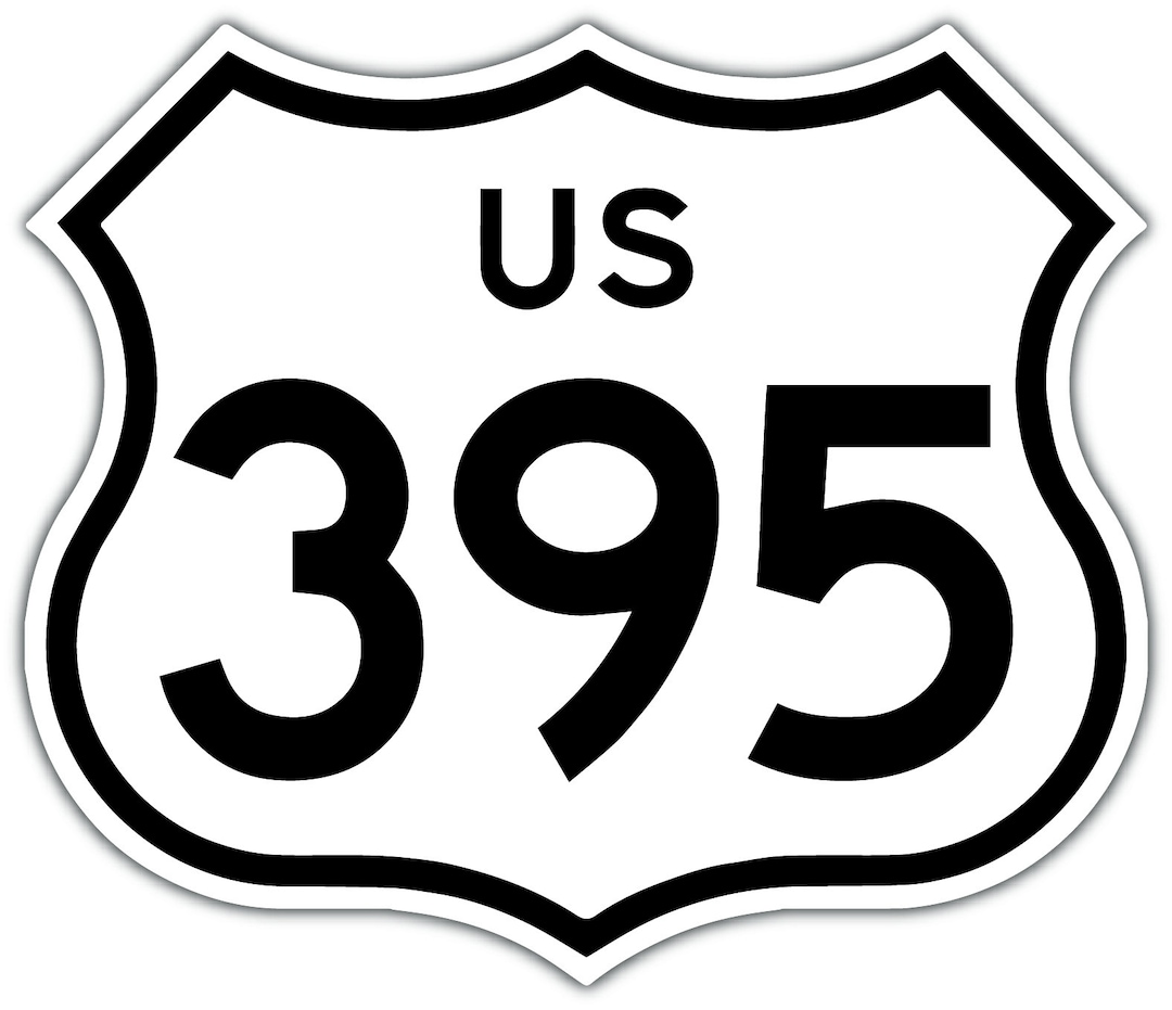 US Route 395 California Sign Vinyl Sticker Decal Car Window Wall Door ...